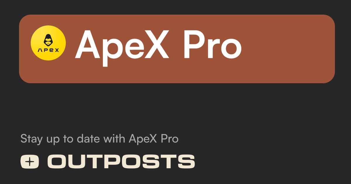 Explore ApeX Pro on Outposts